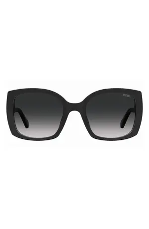 Moschino Moschino 54mm Square Sunglasses Black / Grey Shaded