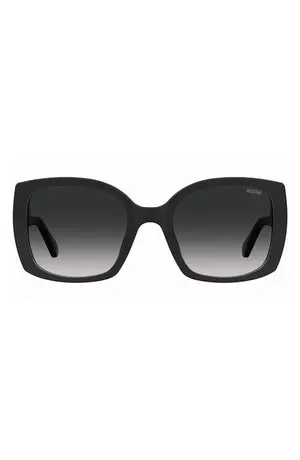 Moschino 54mm Square Sunglasses - Black/grey