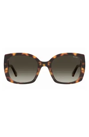 Moschino Moschino 54mm Square Sunglasses Havana 2/brown Gradient
