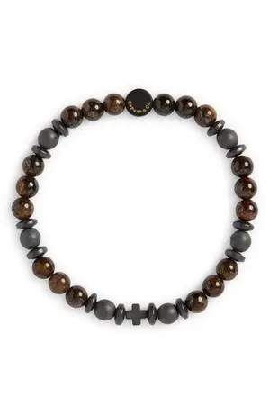Caputo & Co Tiger's Eye Grounding Stretch Bracelet - Brown