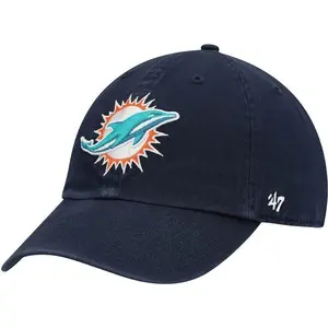 '47 Miami Dolphins Clean Up Alternate Adjustable Hat - Navy