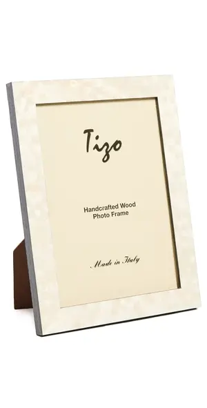 TIZO DESIGN Italian White Burl Wood Frame 5x7 - Natural White