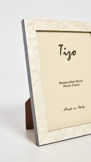 TIZO DESIGN Italian White Burl Wood Frame 5x7