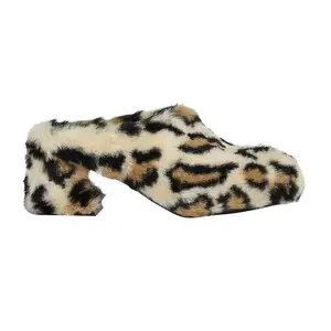 Marni Mid-Heel Clogs - Leopard