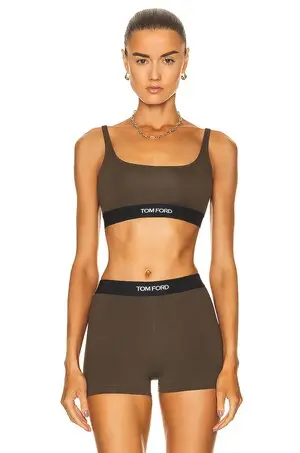 TOM FORD Tom Ford Bralette In Pink Army Green