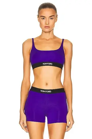 TOM FORD Tom Ford Bralette In Army Cobalt Purple