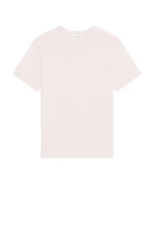 FRAME Frame Logo Tee In Baby Blue Light Pink