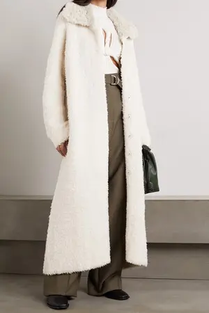 Altuzarra Zeus Shearling-trimmed Merino Wool-blend Coat