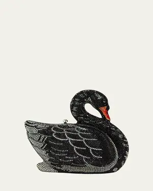 Judith Leiber Swan Minaudiere - Black