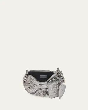 Balenciaga Cagole Xs Hobo Bag - Silver