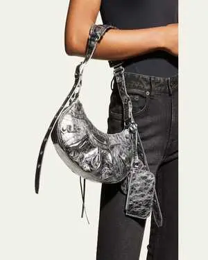 Balenciaga Cagole Xs Hobo Bag - Silver