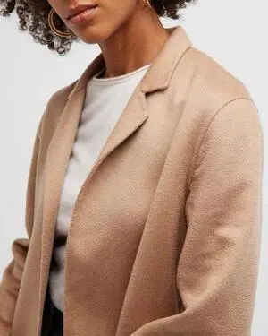 Adam Lippes Zibelline Cashmere Midi Coat - Camel