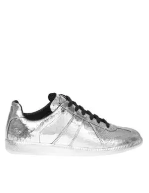 MAISON MARGIELA Sneakers Replica In Silver Leather Argento
