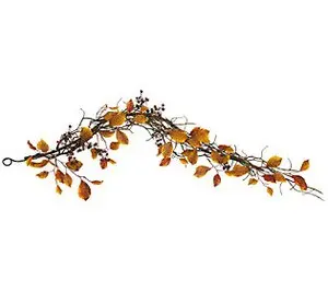 NEARLY NATURAL 4' Fall Foliage, Berries & Twig Rland - One-color