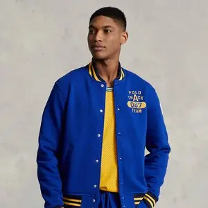 Ralph Lauren Logo Fleece Baseball Jacket - Heritage Royal