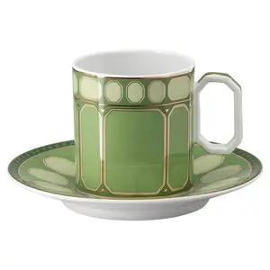 SWAROVSKI Signum Coffee Cup With Saucer - Green