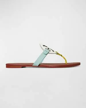 Tory Burch Miller Soft Medallion Thong Sandals Multi