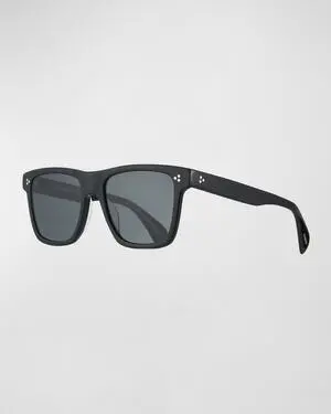 Oliver Spencer Oliver Peoples Casian Rectangle Sunglasses - Black