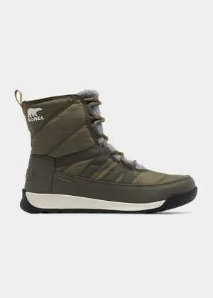 Sorel Whitney II Waterproof Short Winter Boots Stone Green Black