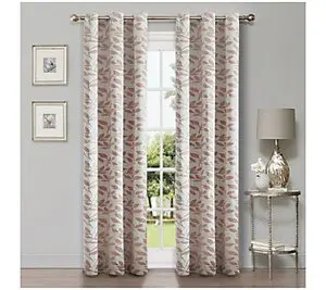 SUPERIOR Bohemian Leaves Blackout 2-piece Curtain Set, 42x84 - One-color