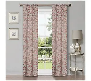 SUPERIOR Bohemian Leaves Blackout 2-piece Curtain Set, 26x63 - One-color