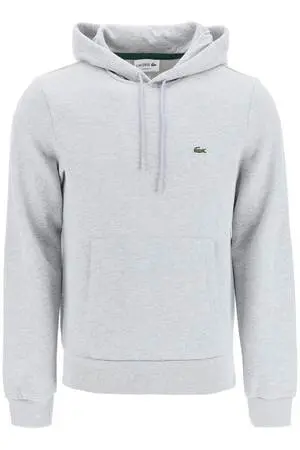 Lacoste LACOSTE HOODIE WITH LOGO PATCH Grey