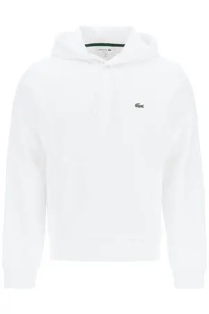 Lacoste LACOSTE HOODIE WITH LOGO PATCH White