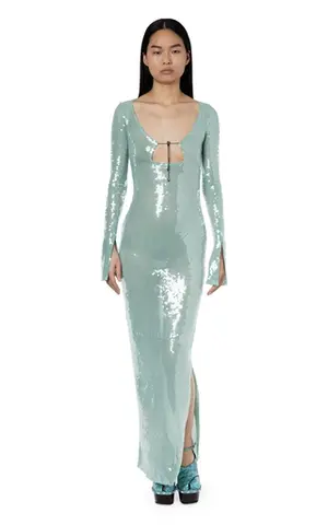 16Arlington Solaria Sequined Maxi Dress