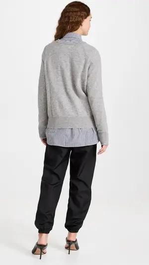 WHITE & WARREN Cashmere Long Sleeve Sweatshirt