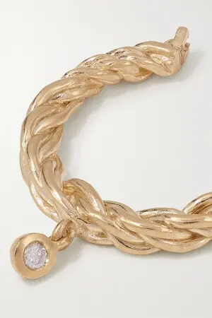 Pascale Monvoisin Noa 9-karat Diamond Hoop Earring
