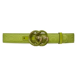 Gucci Belt With Double G Snake Buckle