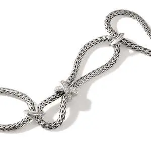 John Hardy Soft Chain Link Bracelet Diamonds