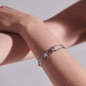 John Hardy Soft Chain Link Bracelet Diamonds