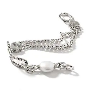 John Hardy Pearl Chain Link Bracelet