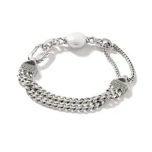 John Hardy Pearl Chain Link Bracelet