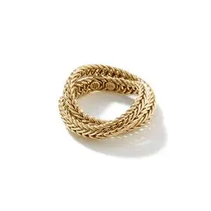 John Hardy Icon Chevron Crossover Ring - Gold