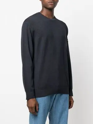 Paul & Shark Round-neck Virgin-wool Jumper - Blue