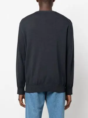 Paul & Shark Round-neck Virgin-wool Jumper - Blue