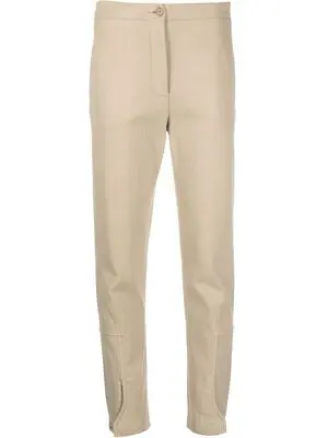 Aspesi High-waisted Wool Trousers - Neutrals