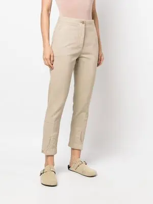 Aspesi High-waisted Wool Trousers - Neutrals