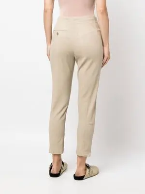 Aspesi High-waisted Wool Trousers - Neutrals