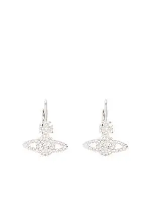 VIVIENNE WESTWOOD Grace Orb Crystal Drop Earrings - Silver