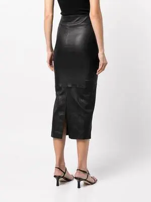 Sprwmn Leather Pencil Skirt