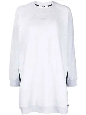 MSGM Oversized Sweatshirt With Side Stripe