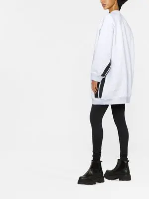 MSGM Oversized Sweatshirt With Side Stripe