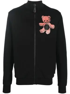 Philipp Plein Teddy Bear Zip-up Sweatshirt