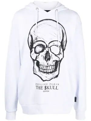 Philipp Plein Skull-print Hoodie - White
