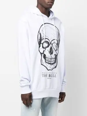 Philipp Plein Skull-print Hoodie - White