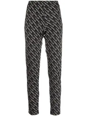 Moncler Logo-print Jersey Trousers - Black