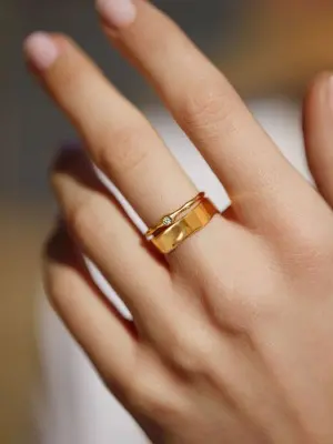 Monica Vinader Siren Muse Band Ring - Gold
